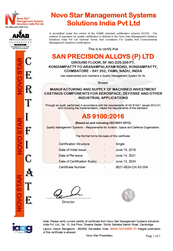 SAN Precision Alloys